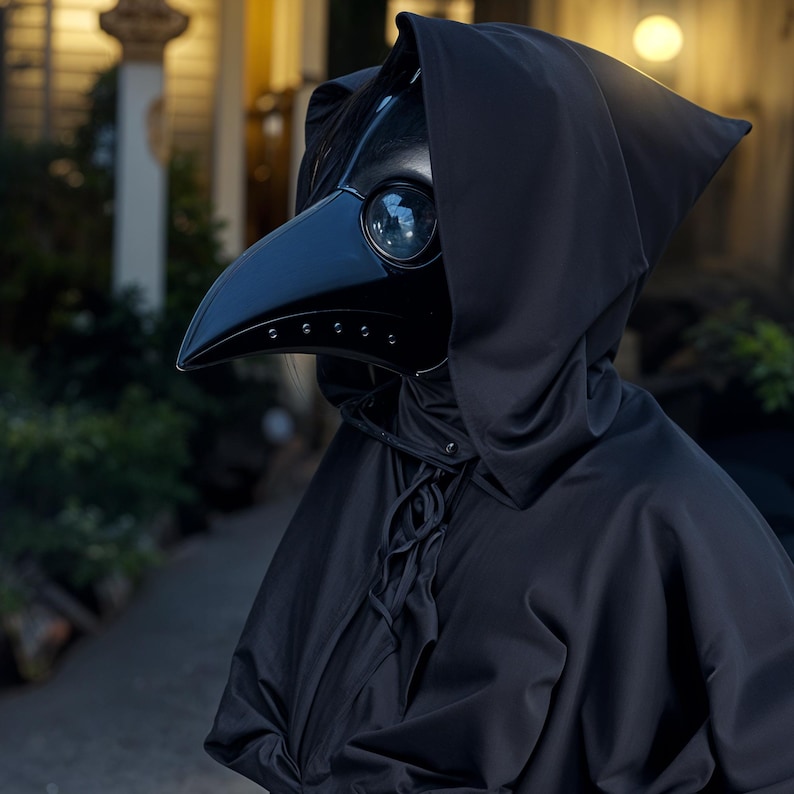 Hooded Cloak Plague Doctor Halloween, Steampunk Cosplay Props for Adult ...