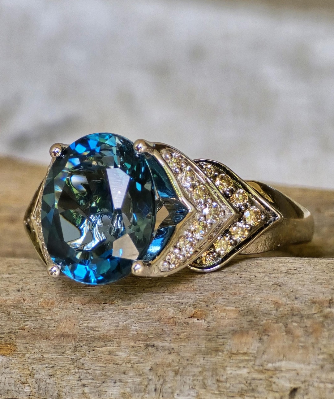 Gorgeous Levian Deep London Blue Topaz & Diamonds 14k White Gold ...