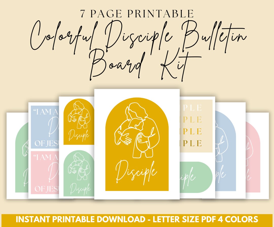 Colorful Disciple Bulletin Board Kit LDS YW Youth Theme 2024 Printable ...