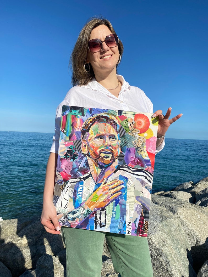 Collage Portrait of Leo Messi - Etsy