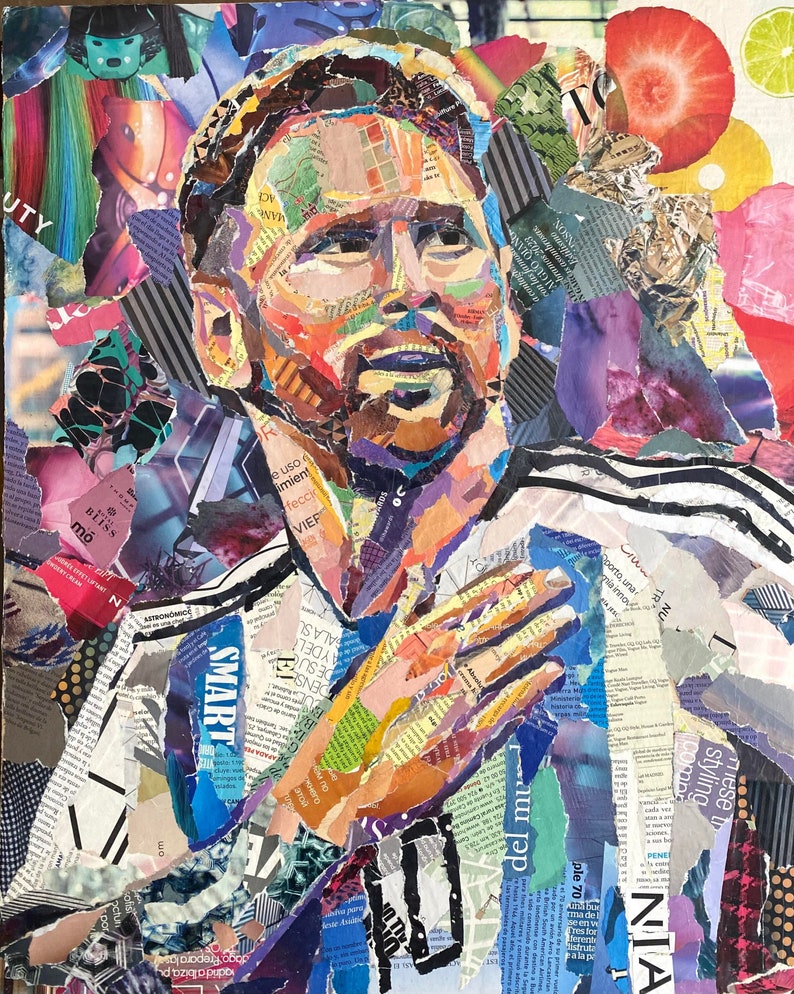Collage Portrait of Leo Messi - Etsy