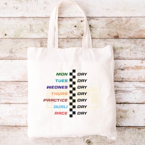 F1 Cotton Canvas Tote Bag, Race Week Bag, Gift for F1 Fan, Tote Bag ...
