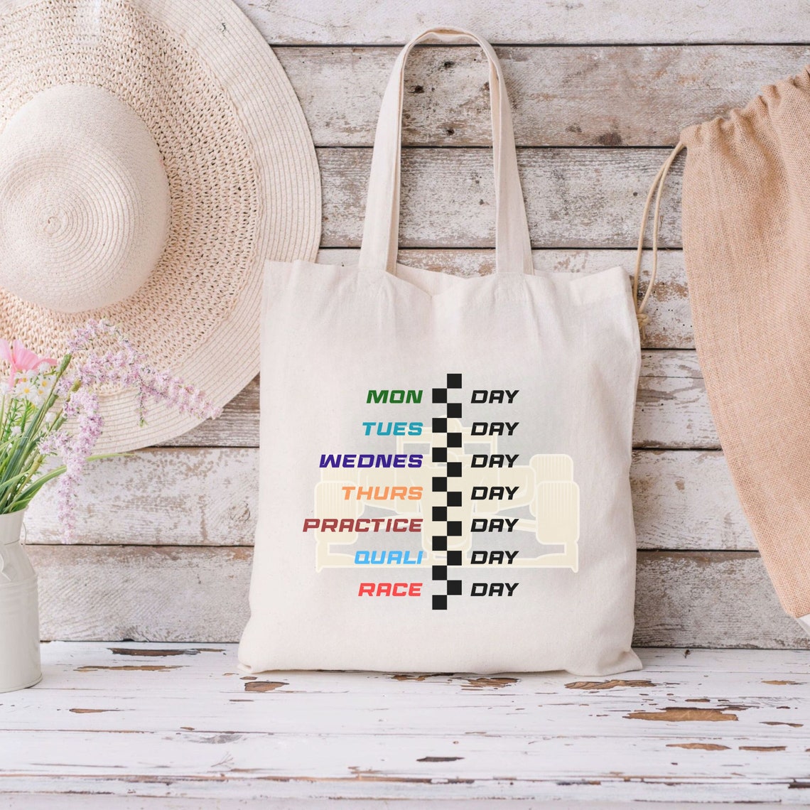 F1 Cotton Canvas Tote Bag, Race Week Bag, Gift for F1 Fan, Tote Bag ...