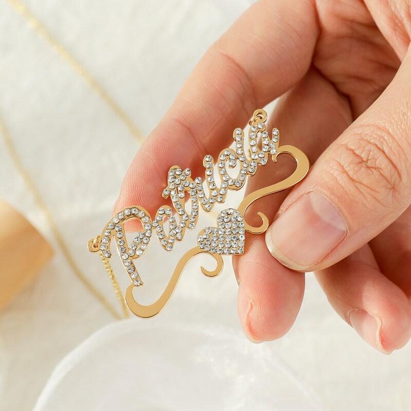 Diamond Name Jewelry - Etsy