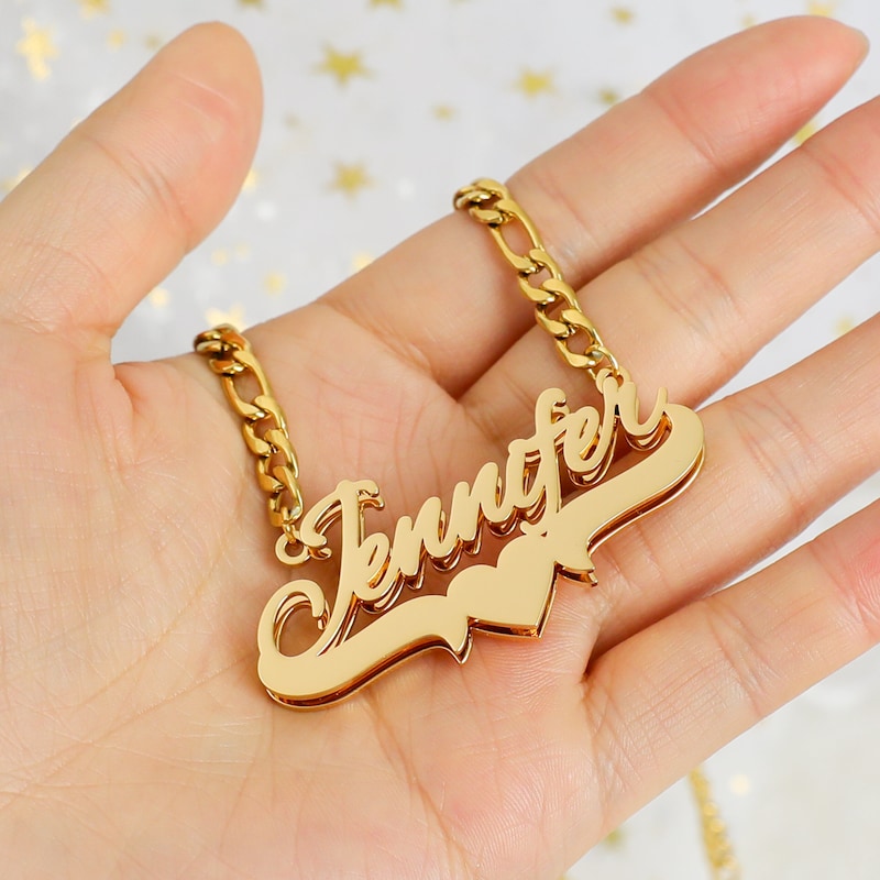 Nameplate Necklace - Etsy