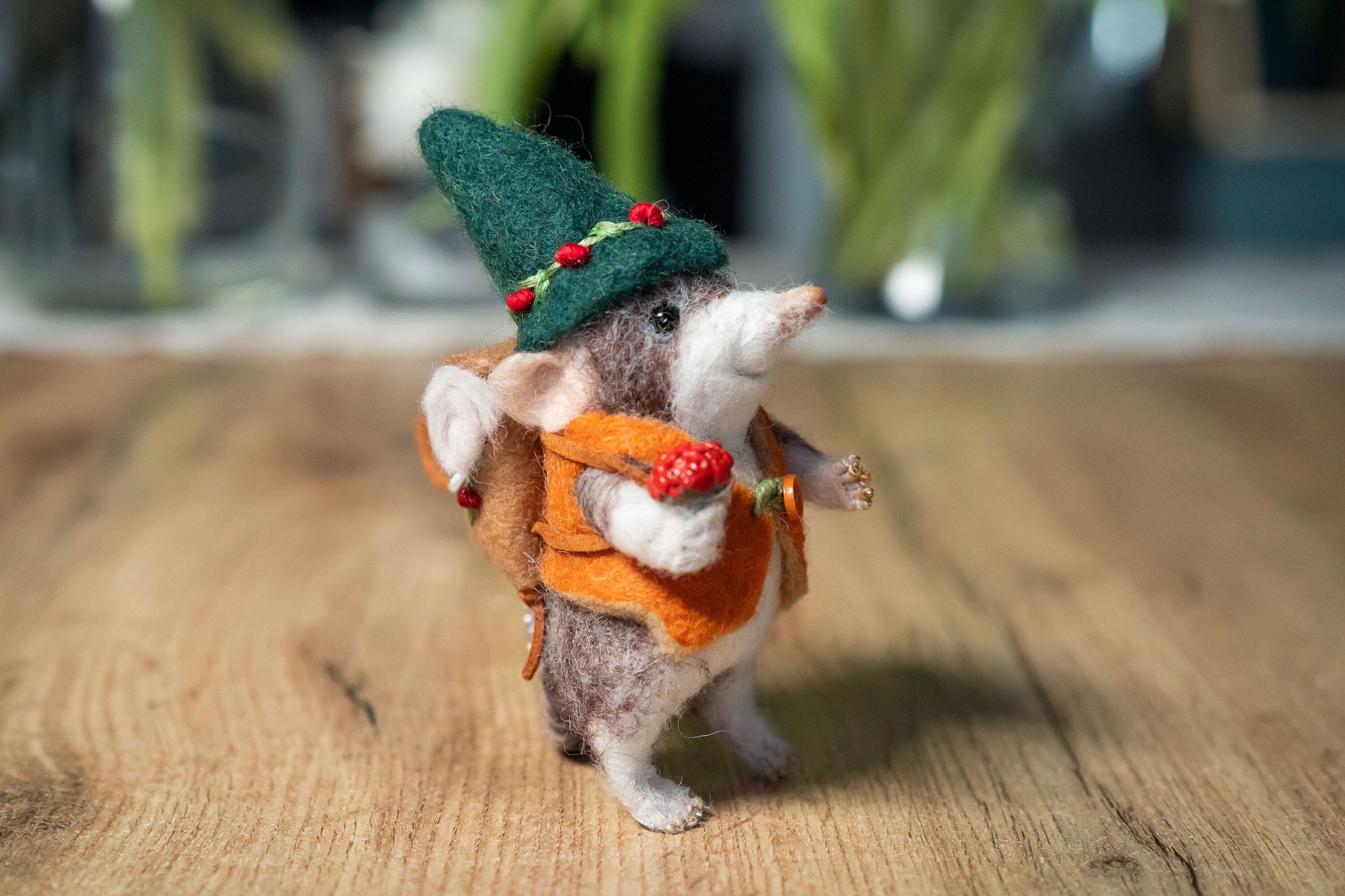 Needle Felted Mole With Clothes. Felted Animals Series. Wool Art ...