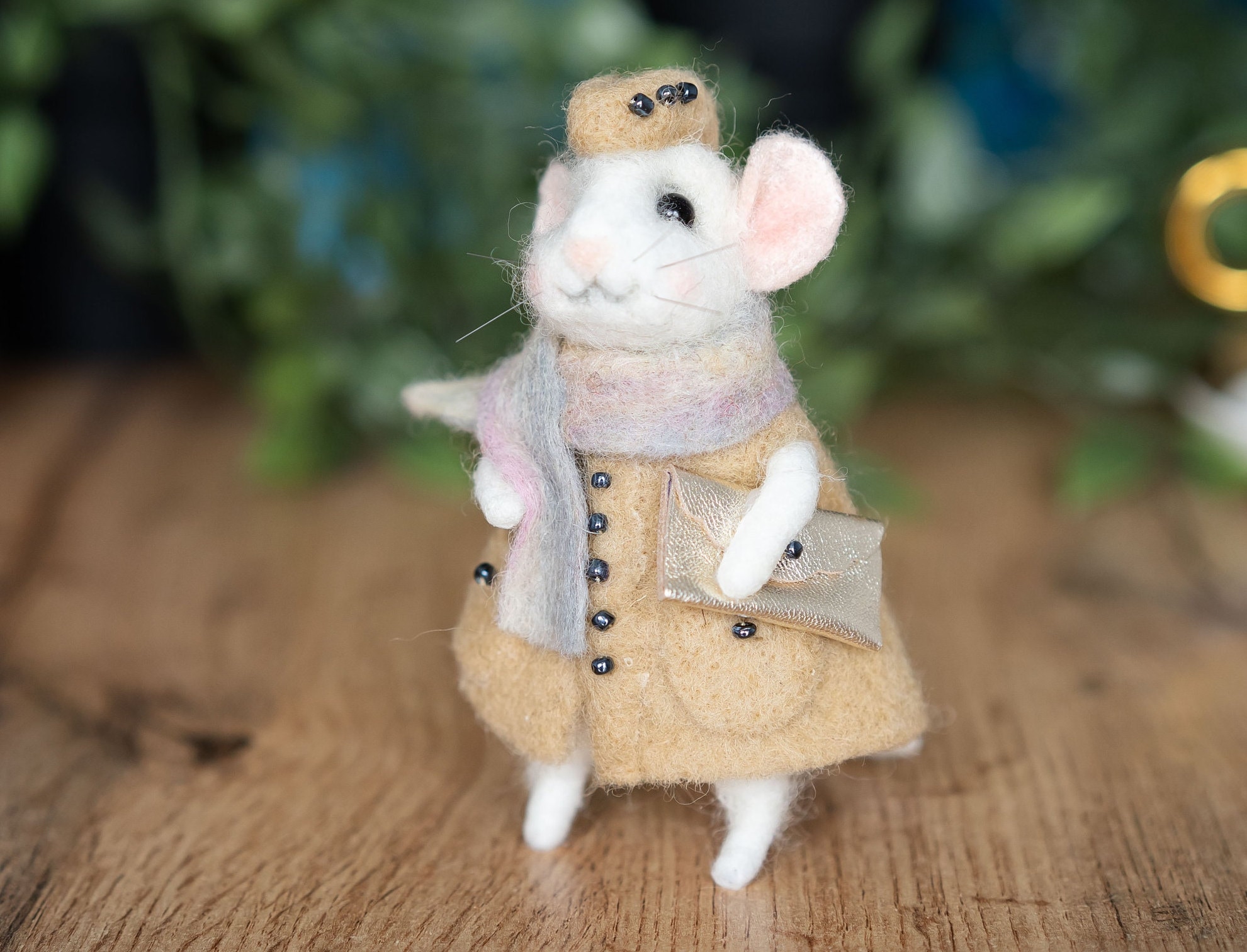 Needle Felted Mouse With Clothes. Felting Animals Series. Collectible ...