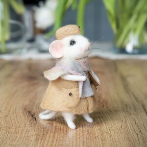 Needle Felted Mouse With Clothes. Felting Animals Series. Collectible ...