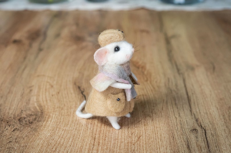 Needle Felted Mouse With Clothes. Felting Animals Series. Collectible ...