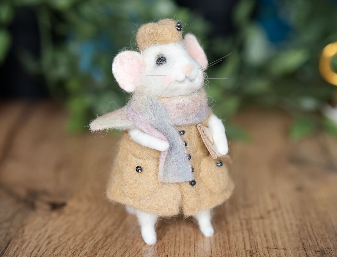 Needle Felted Mouse With Clothes. Felting Animals Series. Collectible ...