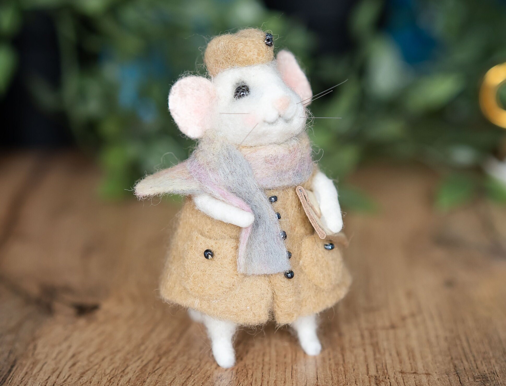 Needle Felted Mouse With Clothes. Felting Animals Series. Collectible ...