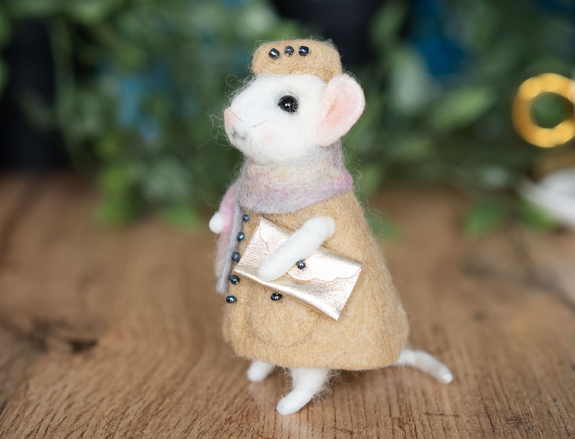 Needle Felted Mouse With Clothes. Felting Animals Series. Collectible ...