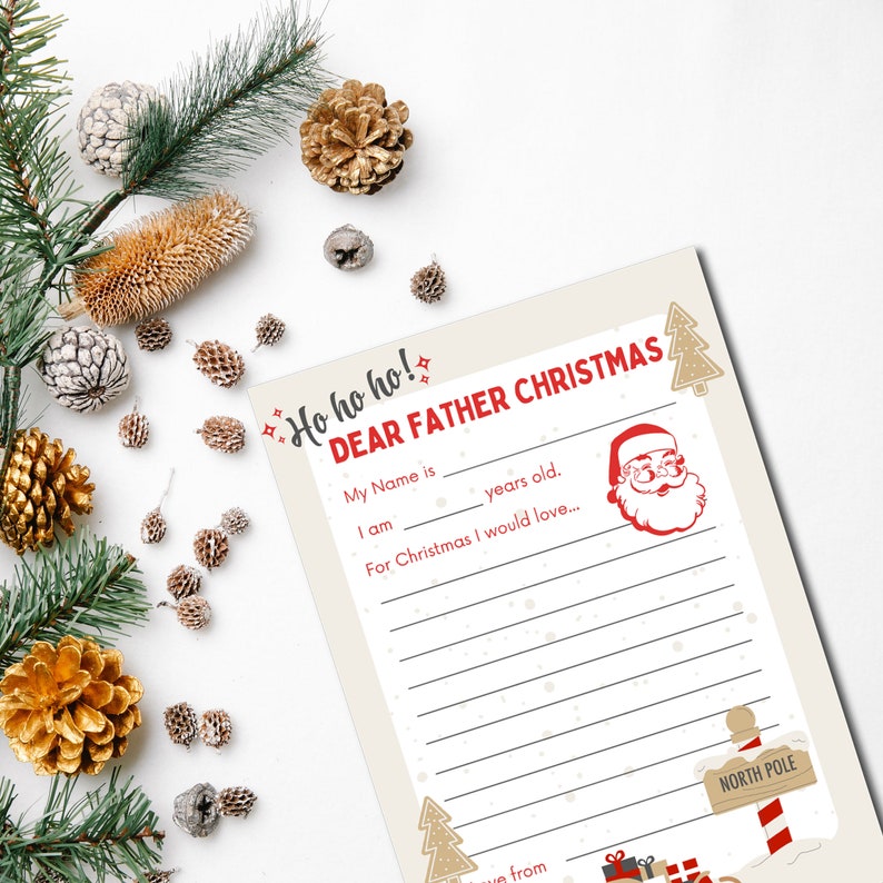 Father Christmas Printable - Etsy