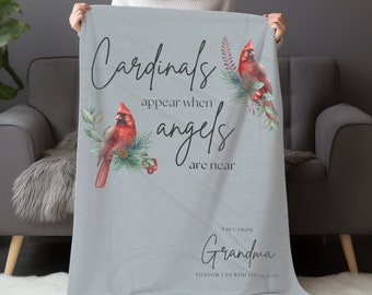 Cardinal Memorial Blanket,in Loving Memory Blanket,memorial Gift for ...