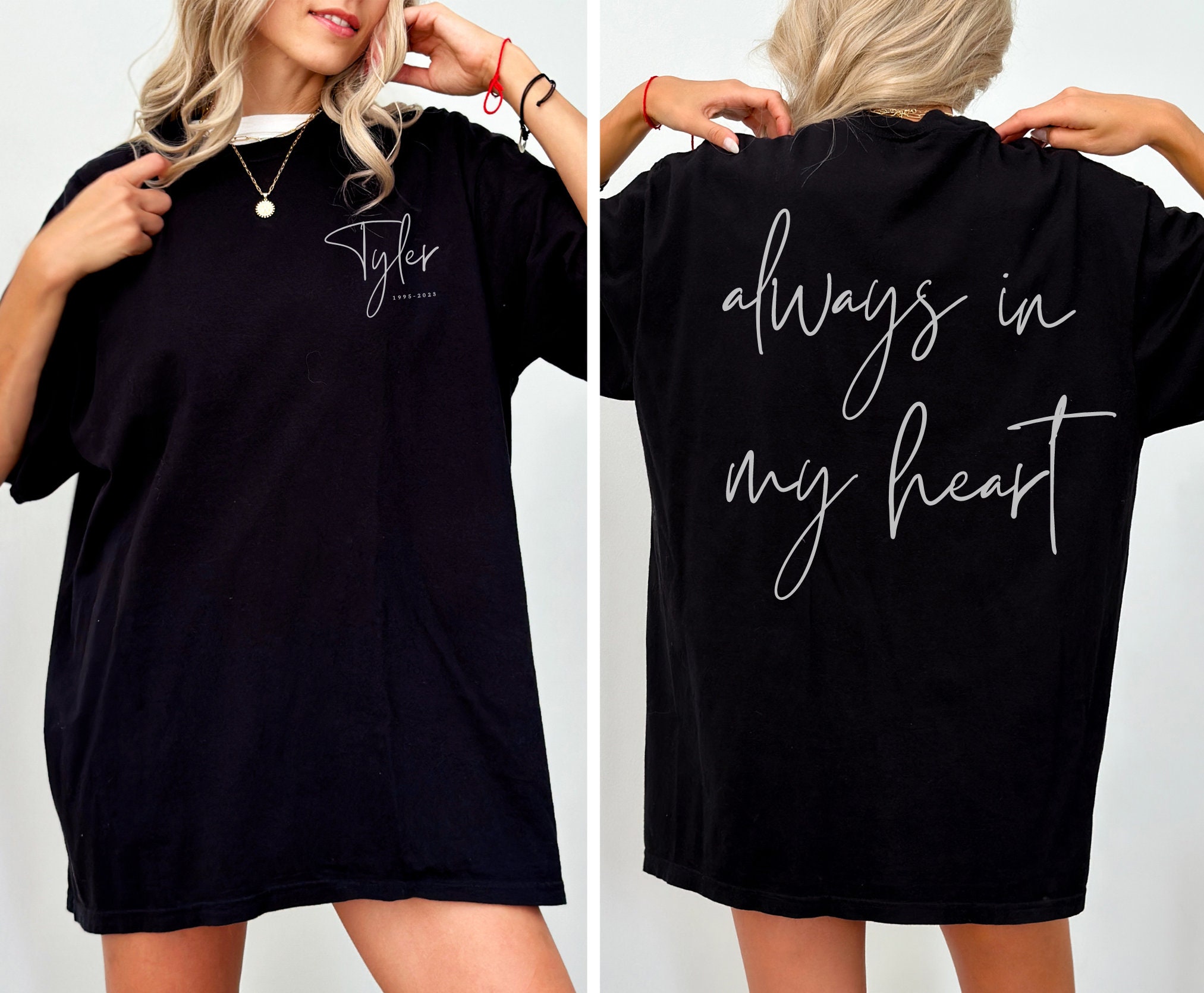 In Memory of Shirt, Custom Grief Gift, Personalized Name and Dates ...