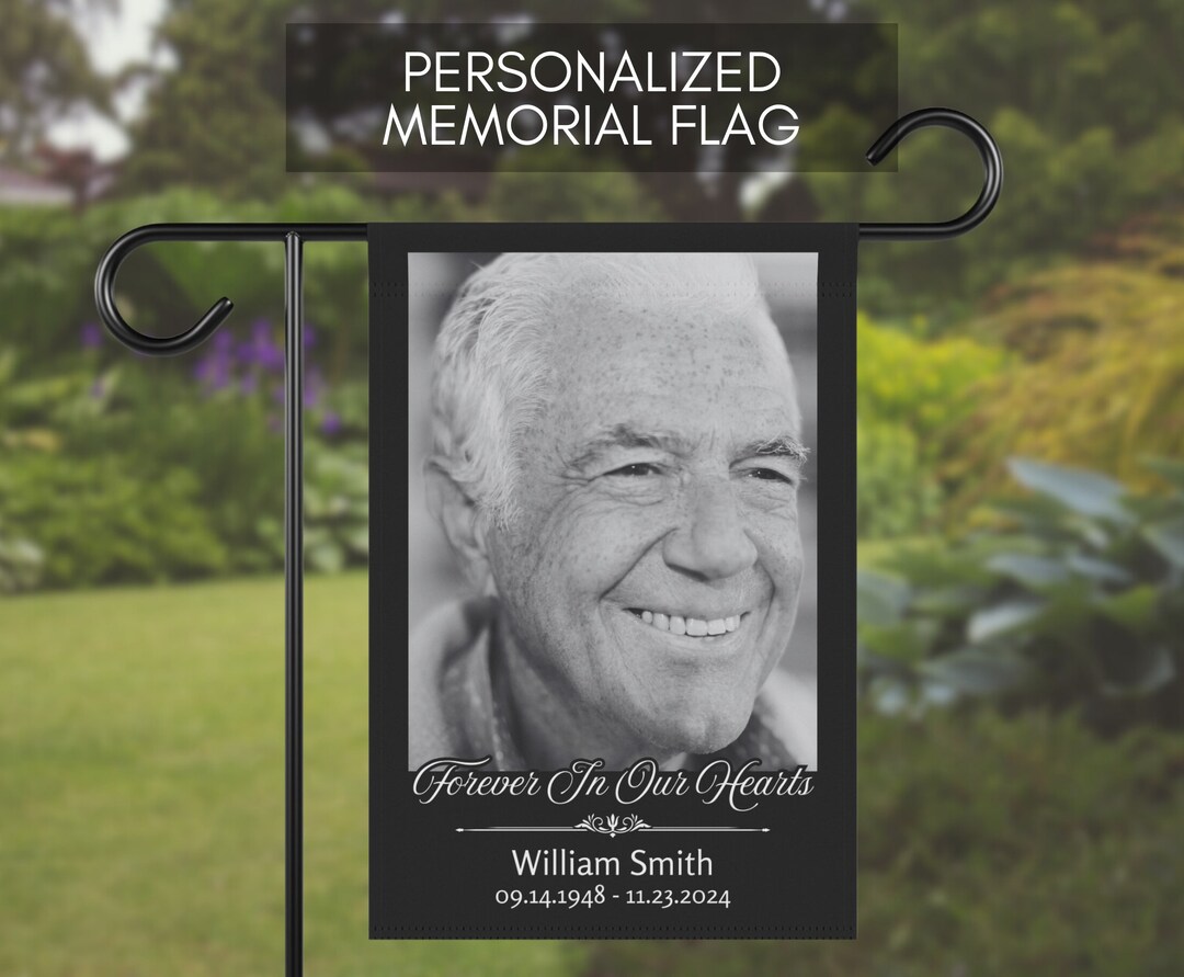 Personalized Memorial Garden Flag Memorial Flag in Memory Memorial Flag ...