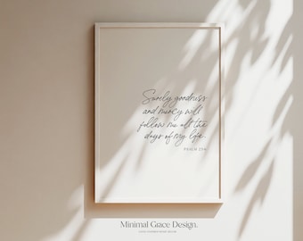 Large Poster: Surely Goodness and Mercy - Etsy