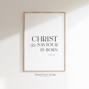 Christ the Saviour is Born, Digital Print, Luke 2 11, Christmas ...