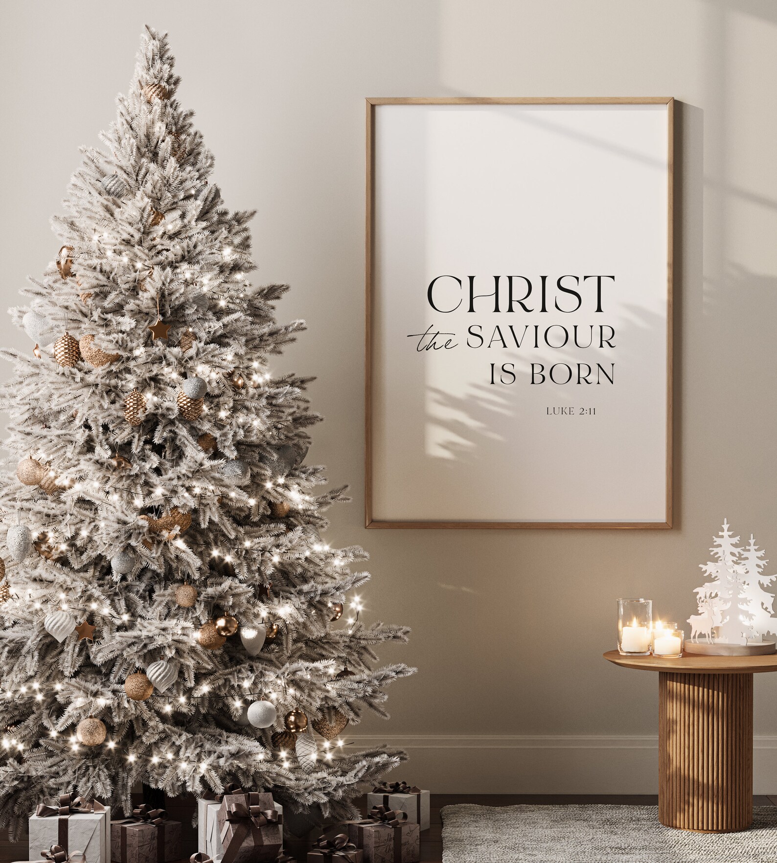 Christ the Saviour is Born, Digital Print, Luke 2 11, Christmas ...