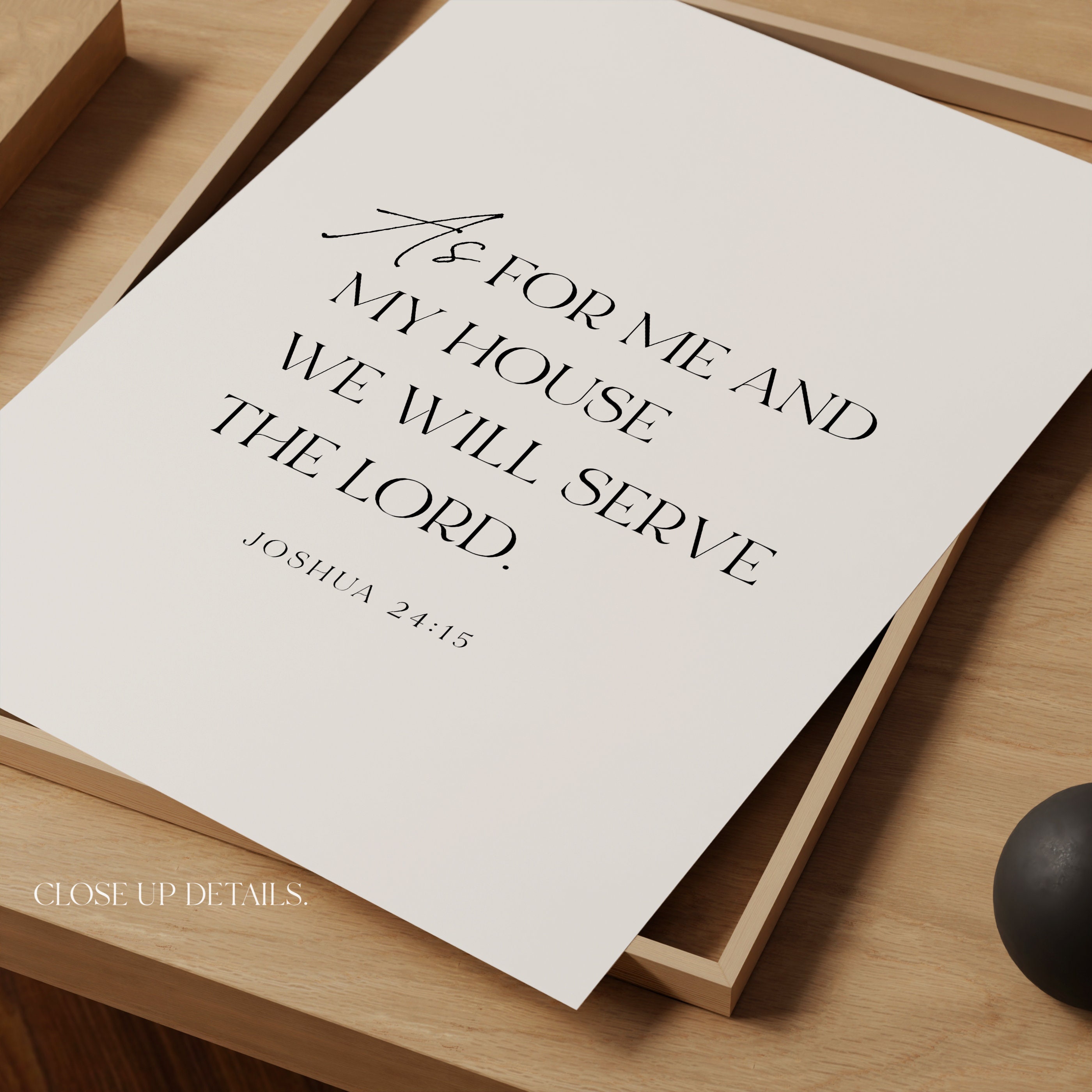 Joshua 24:15, as for Me and My House, Digital Printable, Scripture Wall ...