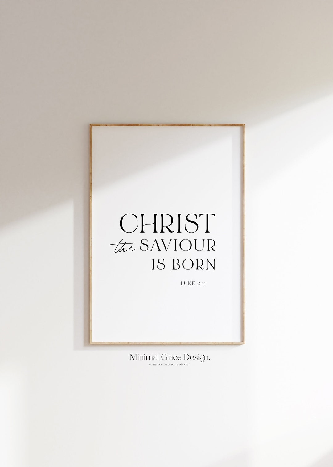 Christ the Saviour is Born, Digital Print, Luke 2 11, Christmas ...