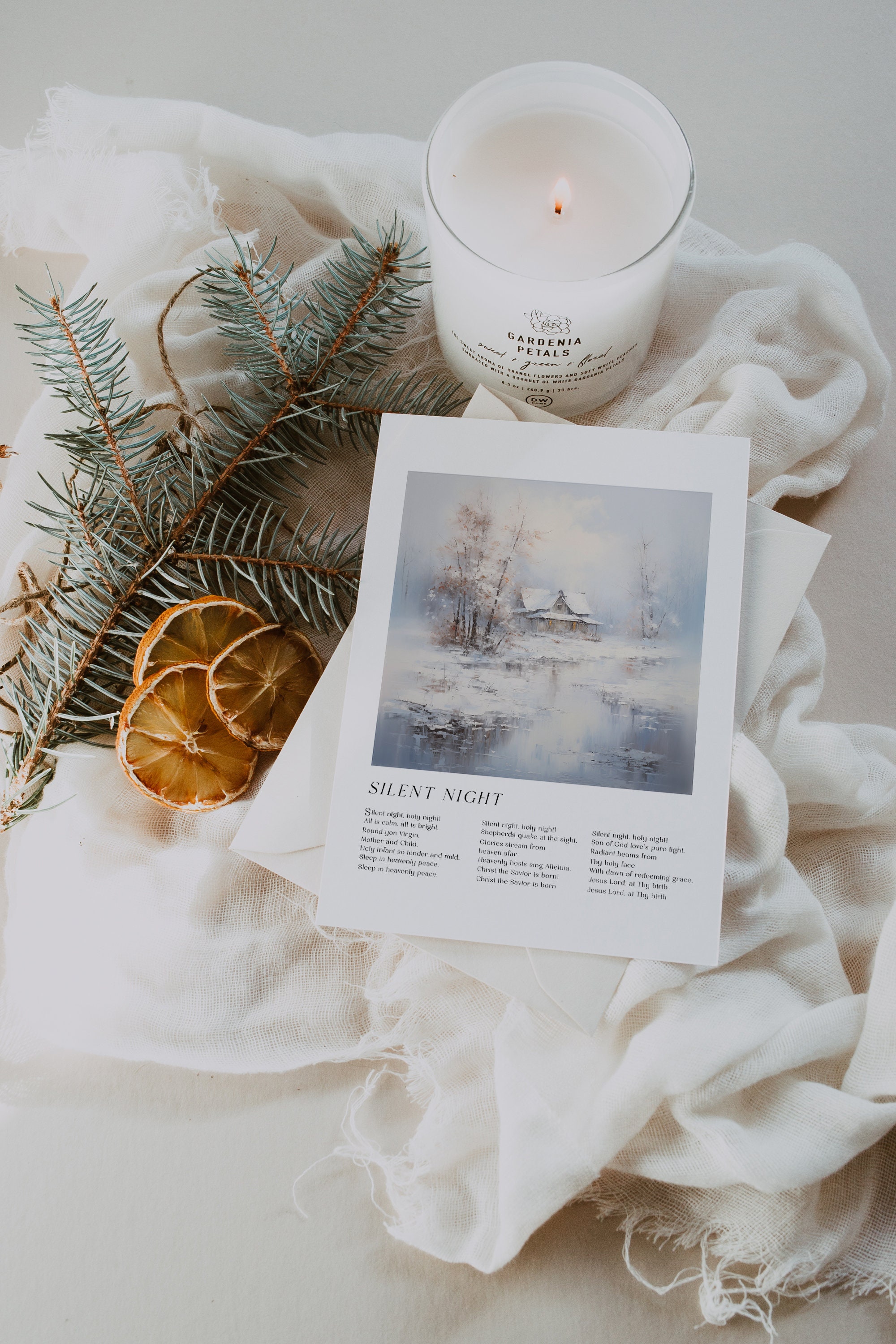 Silent Night Printable, Christmas Poster, Digital Download, Christian ...