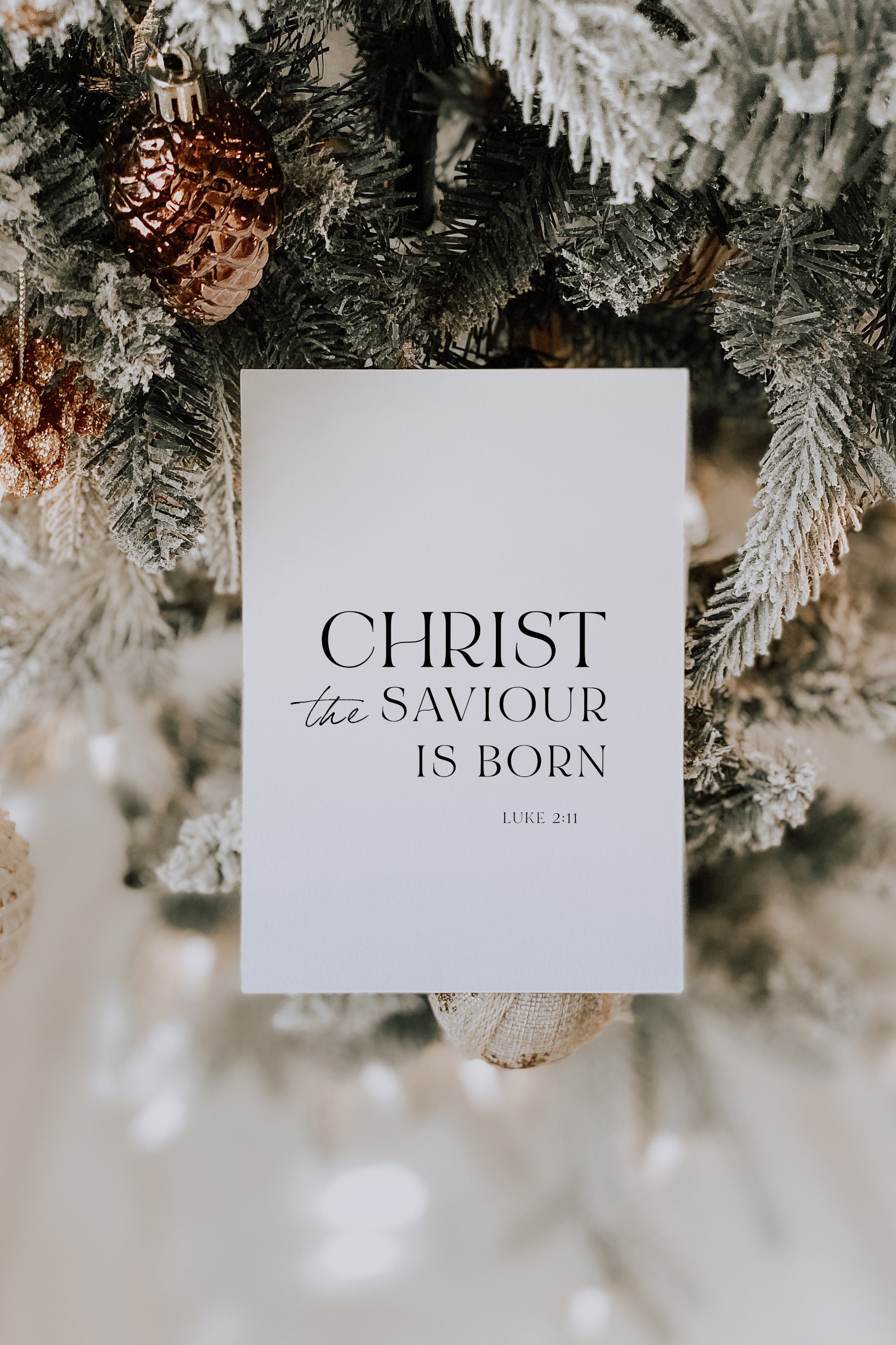 Christ the Saviour is Born, Digital Print, Luke 2 11, Christmas ...