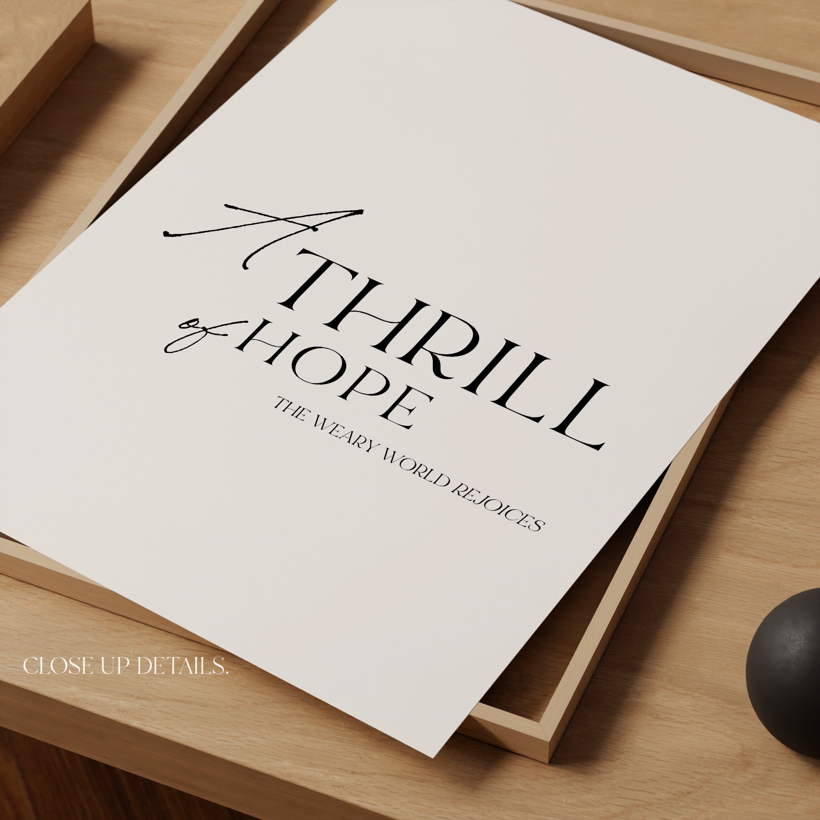 A Thrill of Hope, Printable, Christmas Wall Art, Christian Christmas ...