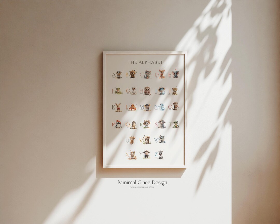 Alphabet Poster, Digital Download, ABC Learning, Classroom Decor ...