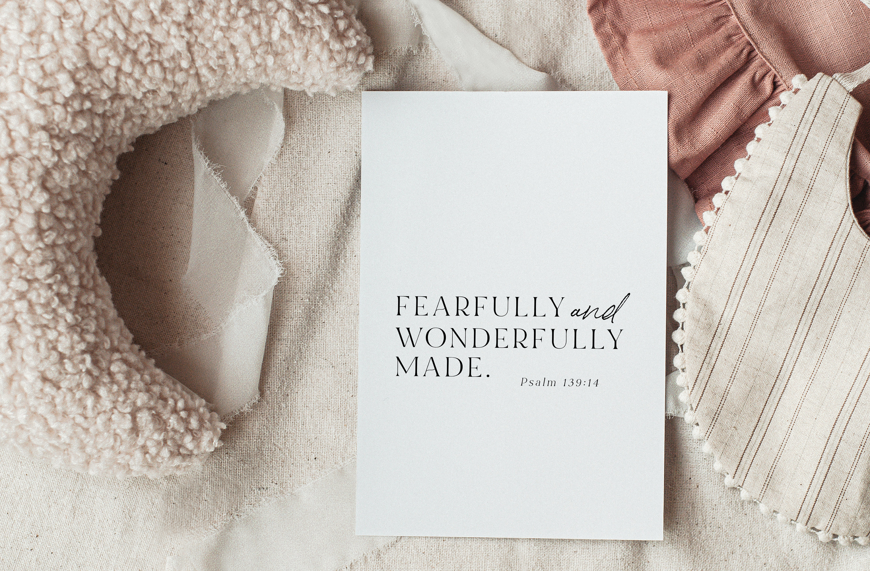 Psalm 139 14, Wonderfully Made, Bible Verse, Nursery Wall Art, Bible ...