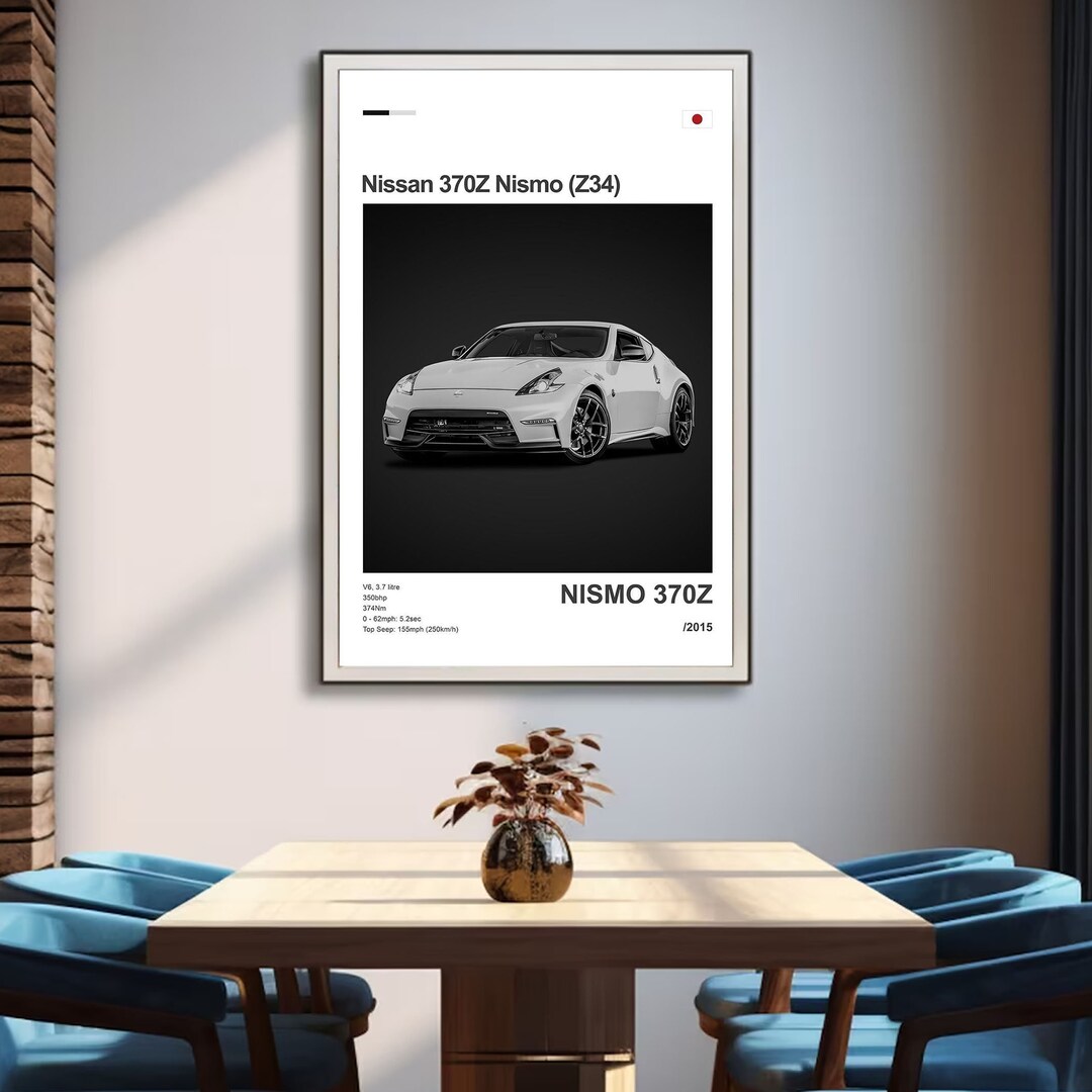 Nissan 370Z Nismo Poster Mid Century Modern Car Poster Retro - Etsy