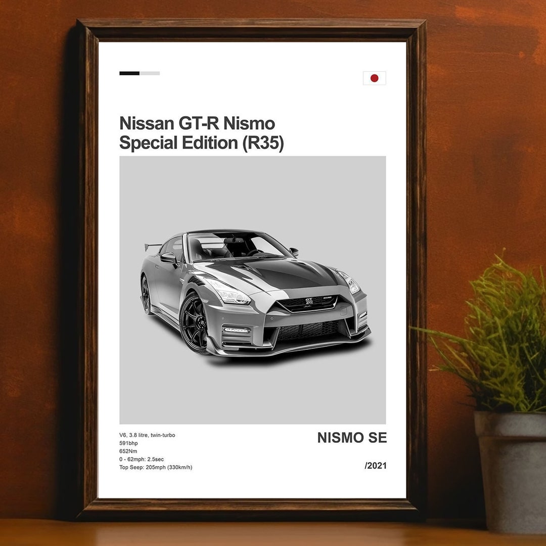 Nissan GT-R Nismo Special Edition R35 Poster Mid Century - Etsy