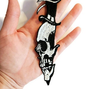 Skeleton Knife Patch, Iron on Patch - Etsy
