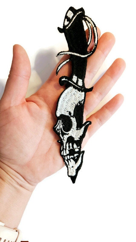 Skeleton Knife Patch, Iron on Patch - Etsy
