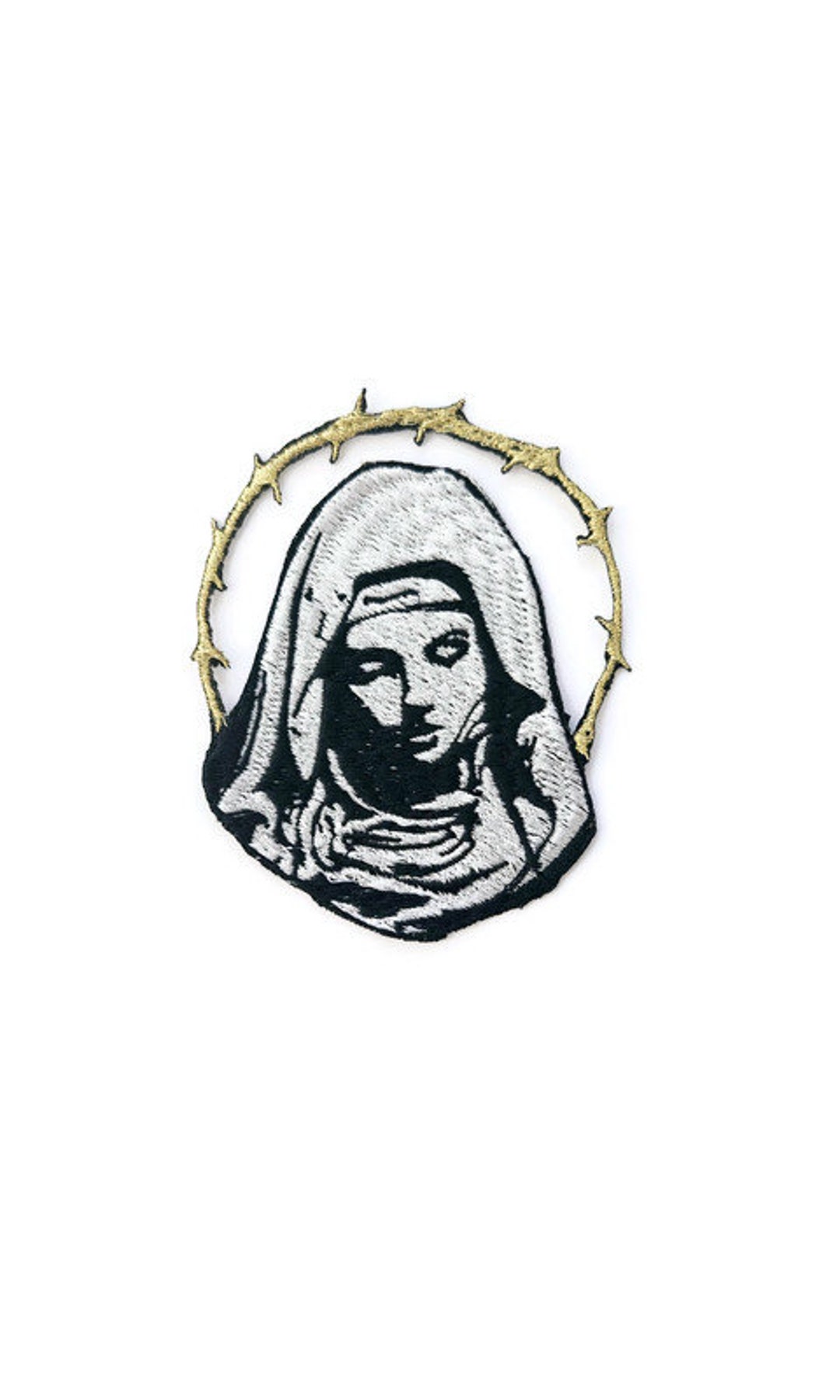 Virgin Mary Embroidered Iron on Patch 3,9x3,1 - Etsy