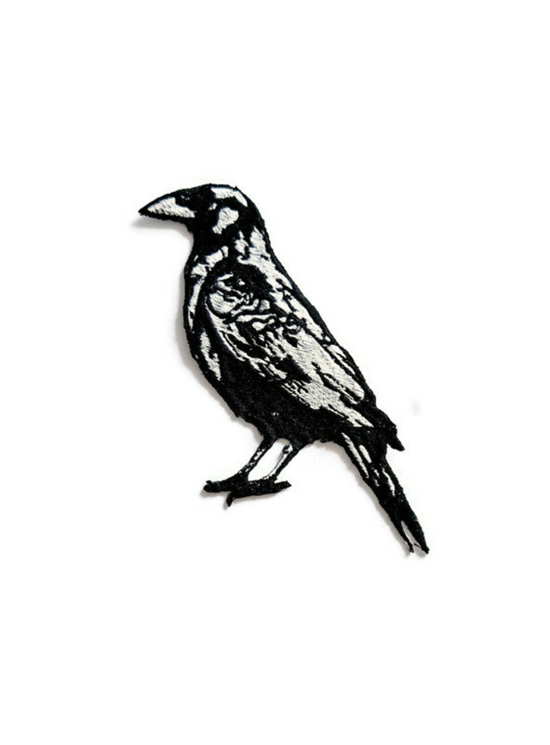 Crow Embroidered Iron-on Patch. - Etsy