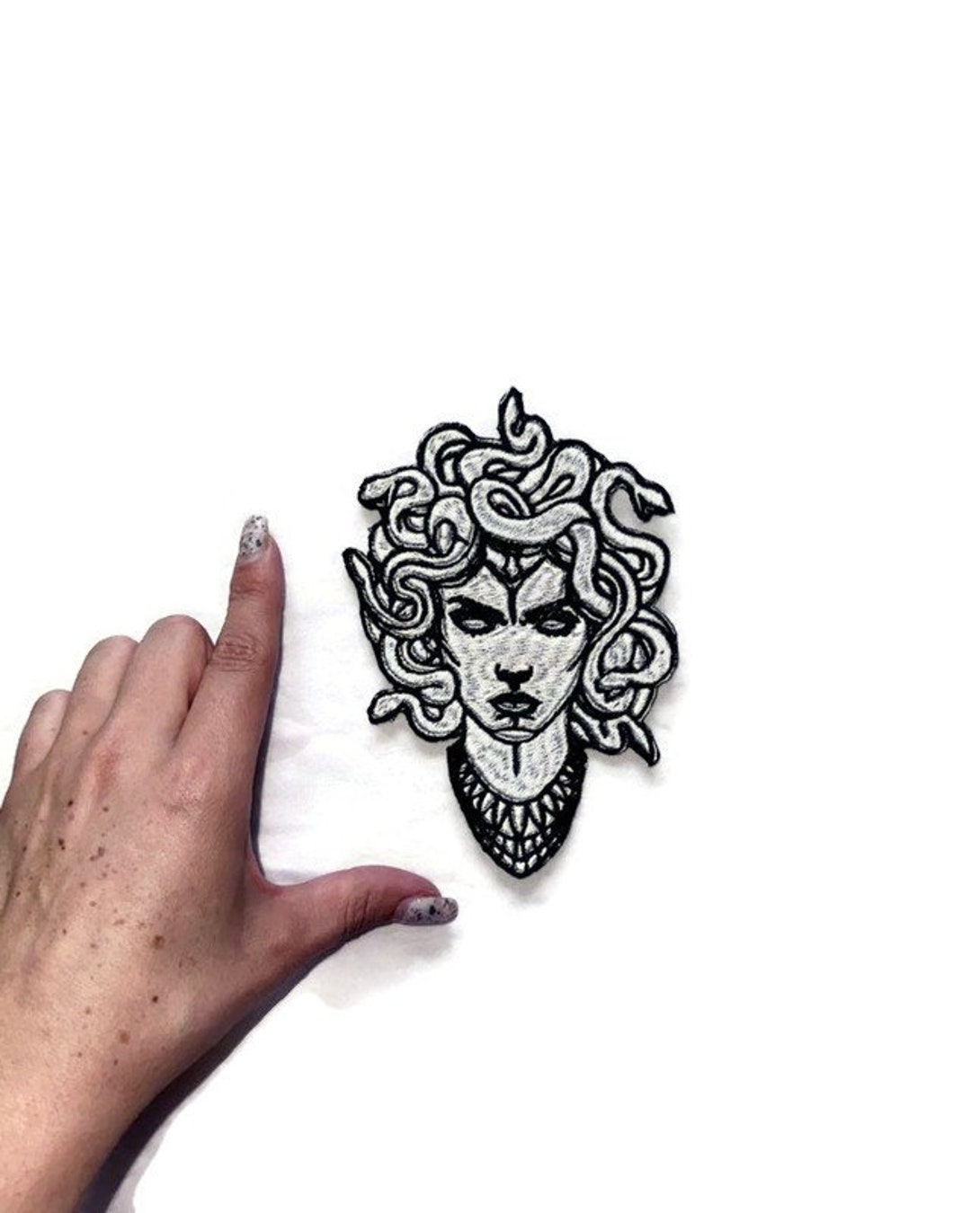 Embroidered Medusa Patch, Gorgon Jellyfish Patch - Etsy