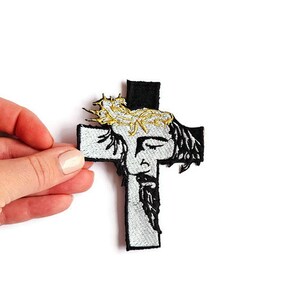 Jesus Patch Cross Embrotdery Iron-on - Etsy