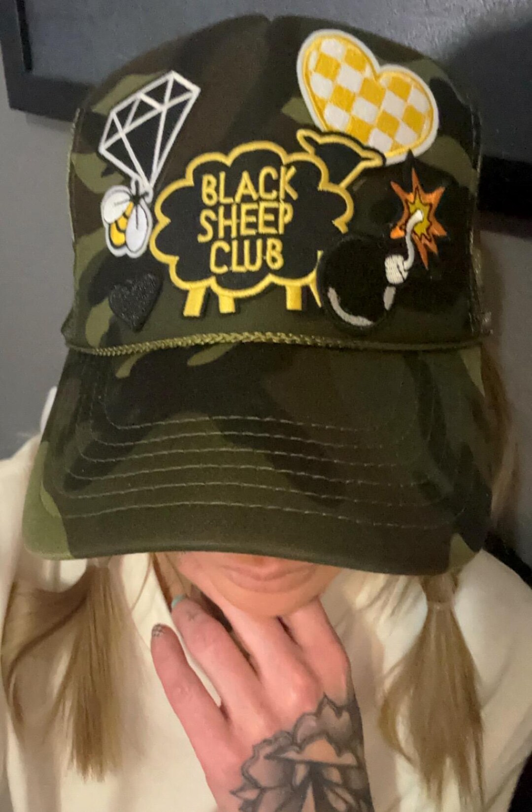 BLACK SHEEP Custom Trucker Hat - Etsy
