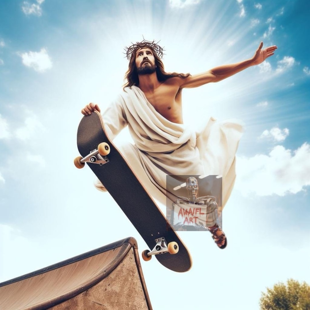 Jesus Christ in Sports 30 Skateboarding in Park Poster - Etsy
