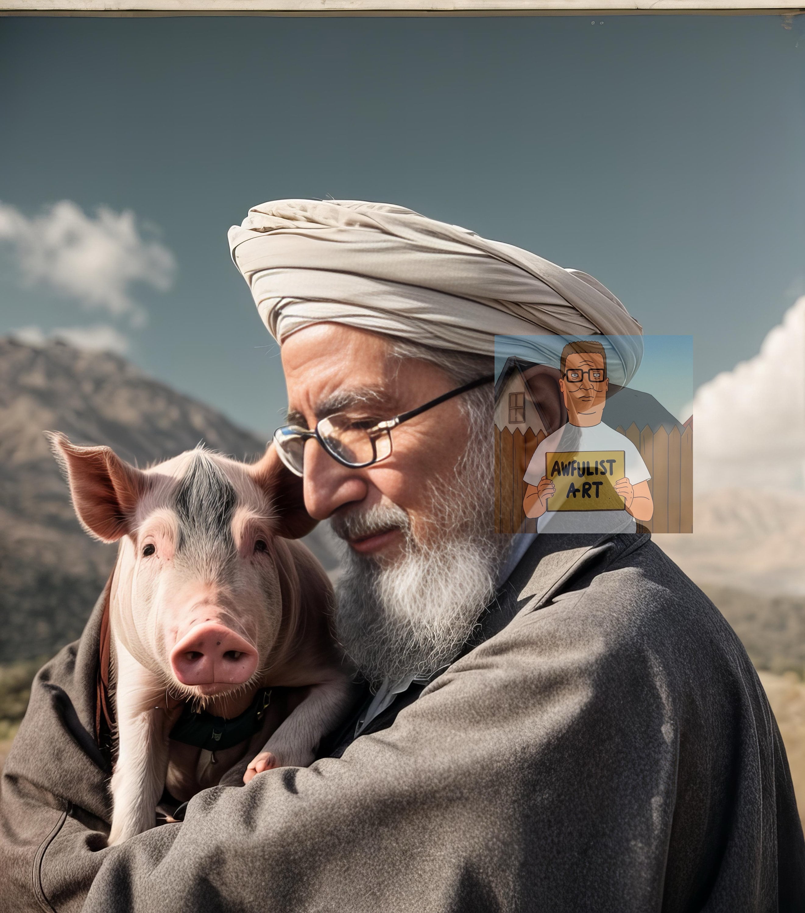 Iran's Dictator Ayatollah Khamenei 17 Organic Tote Bag Hugging His Pig ...