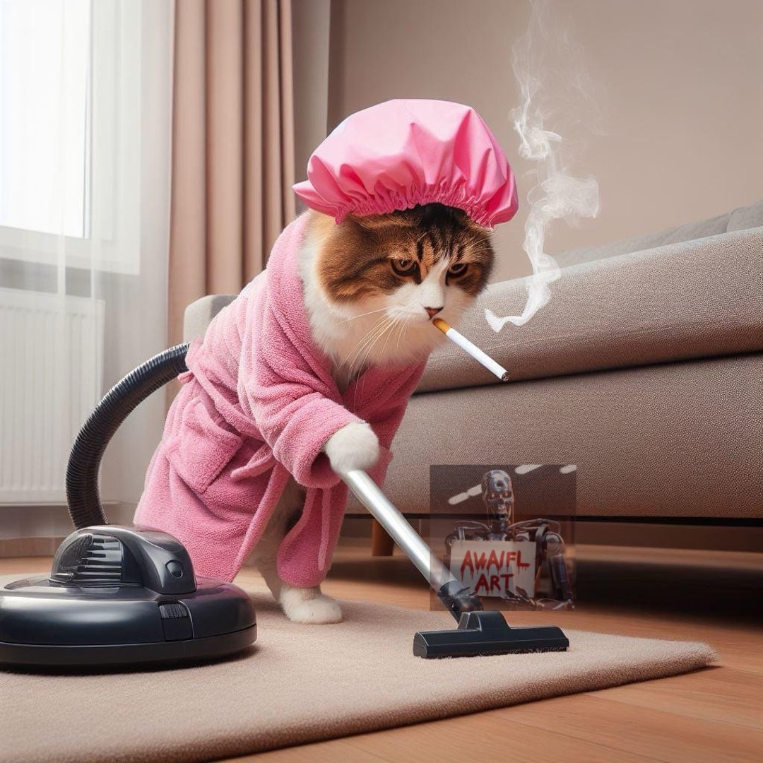 Depressed and Divorced Cat 2 in Her 40s is Sad and Smoking - Etsy