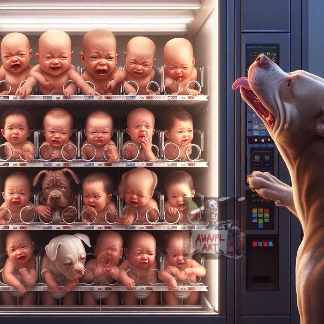 Pitbull Snack 11 at Vending Machine Buying Baby Snack - Etsy