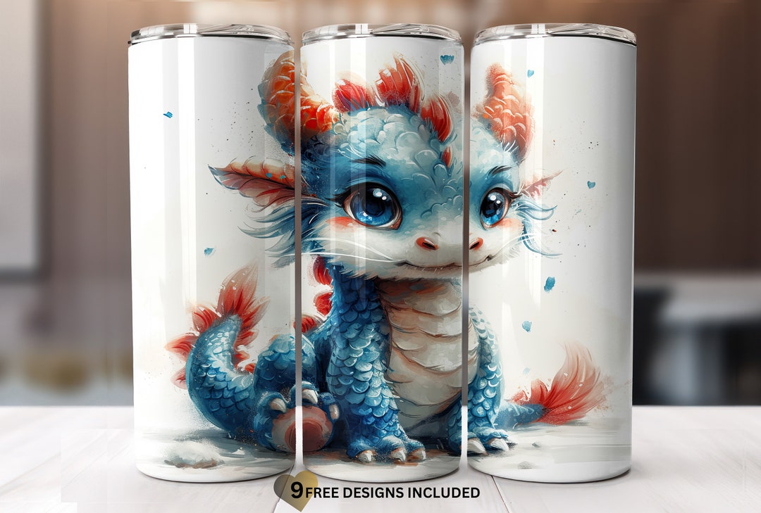 Cute Chinese Dragon Seamless Tumbler Wrap Png-straight & Tapered ...