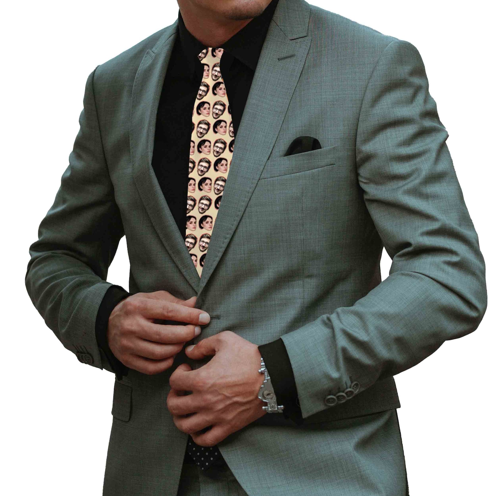 Custom Face Ties Custom Photo Ties Personalized Ties - Etsy