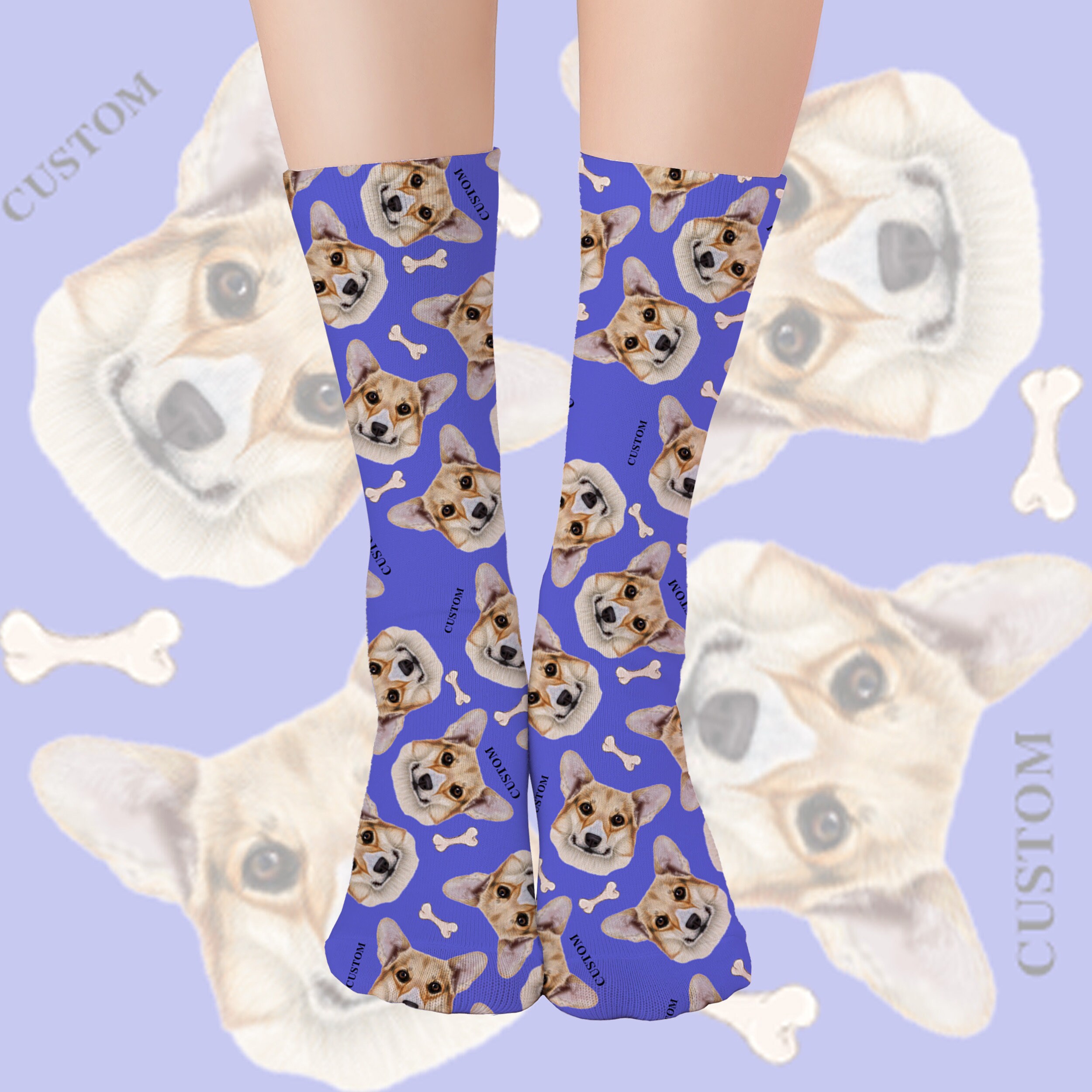 Custom Face Socks, Personalized Photo Socks, Picture Socks, Face on ...