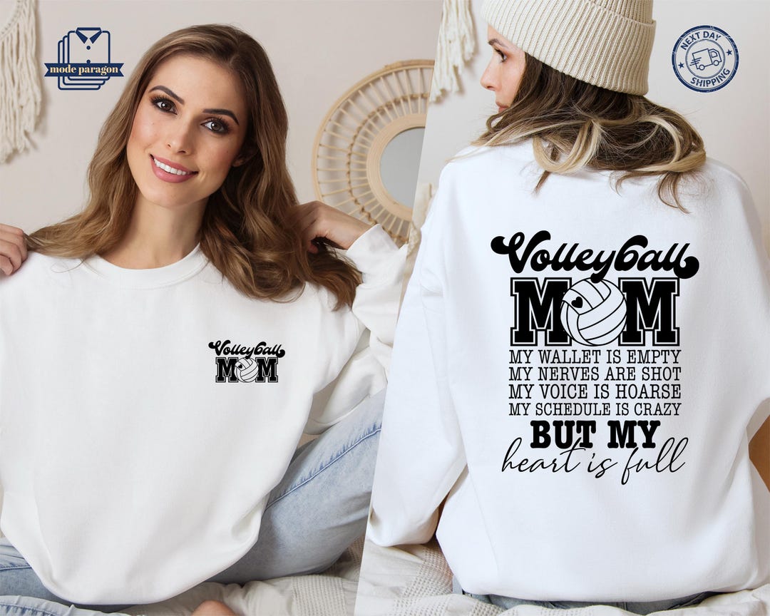 Volleyball Mom My Wallet is Empty Shirt, Volleyball Mom Sweatshirt ...