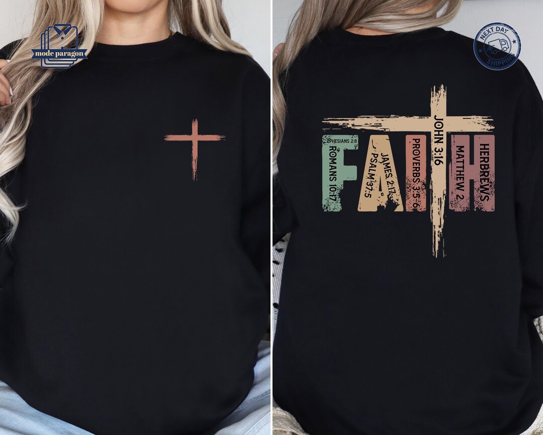 Christian Shirt, Bible Verse Sweatshirt, Retro Faith Hoodie, Christian ...