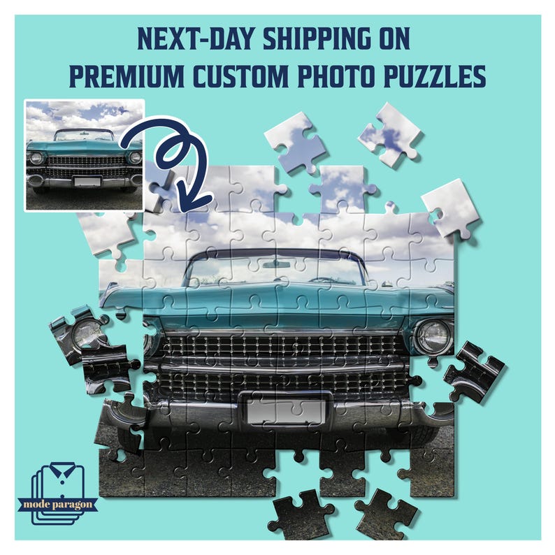 Custom Classic Car Photo Puzzle, Jigsaw Puzzle, Classic Car Puzzle ...