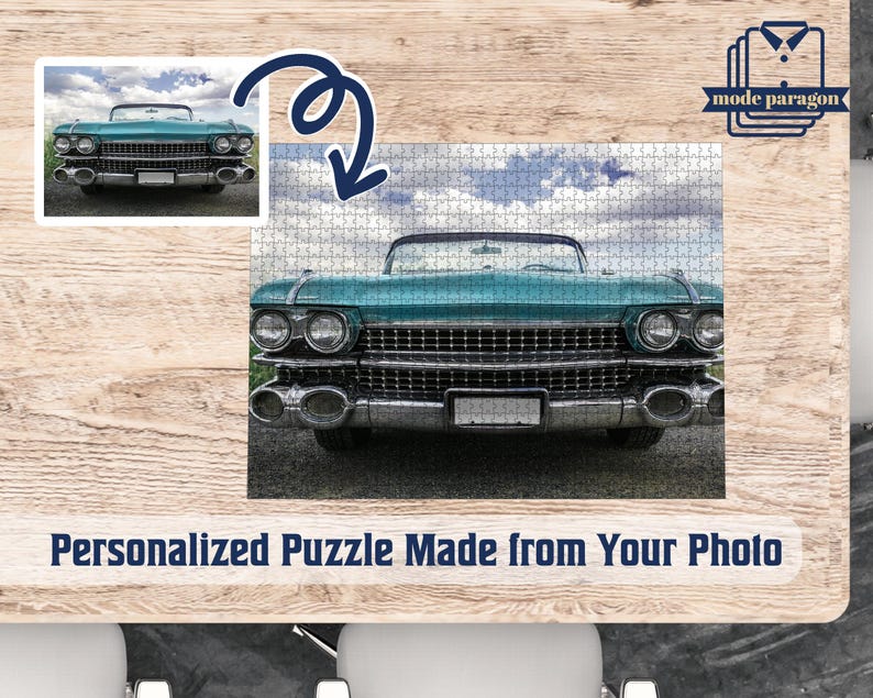 Custom Classic Car Photo Puzzle, Jigsaw Puzzle, Classic Car Puzzle ...